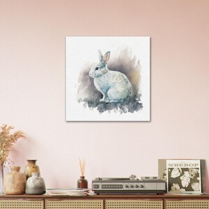 Bunny Ears and Whiskers: A Watercolour Rabbit Premium Wall Art for ...