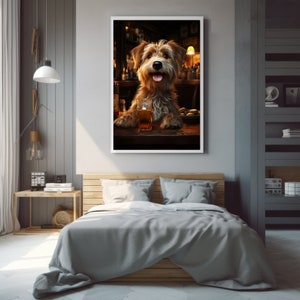 Cartoon Dogs in Pub #09 : Digital Download for Printing on Canvas or ...