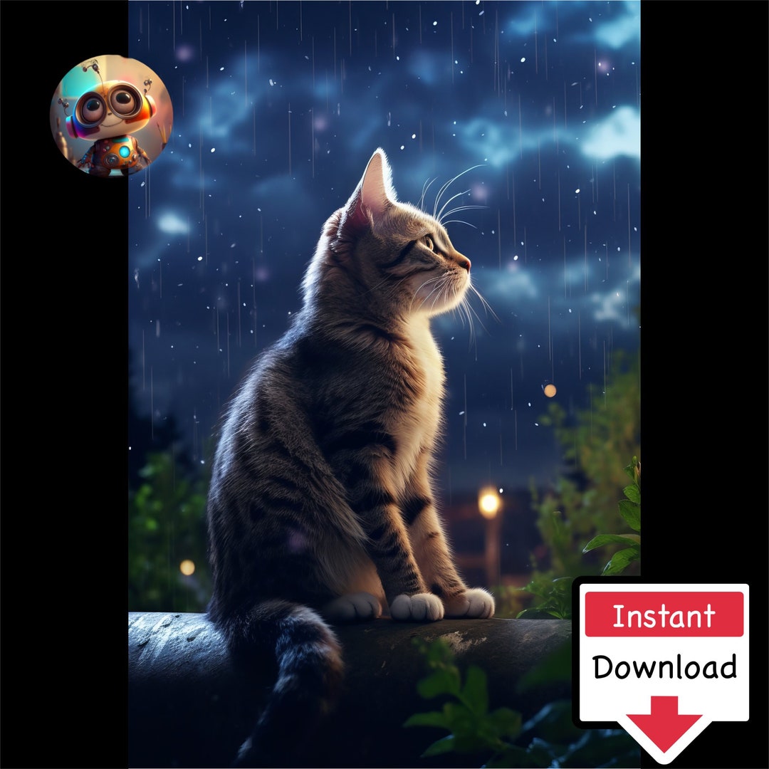 Cat Explorer Wall Art Printable, Cat Printable, Cat Birthday Gift, Cat ...