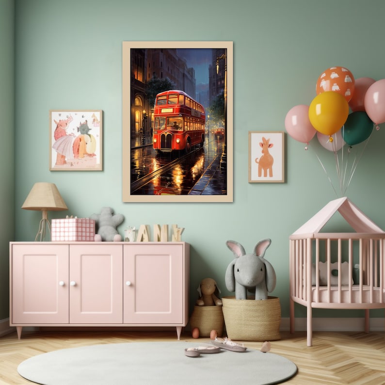 Art Deco Bus 05 : Digital Download for Printing on Canvas or - Etsy