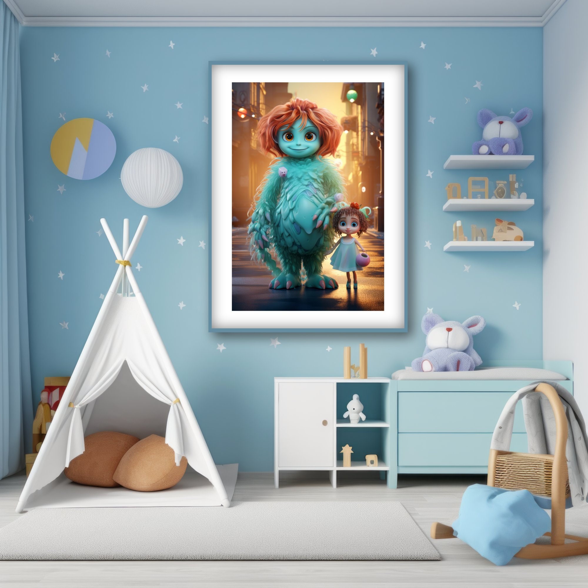 Monster Parents 01 : Digital Download for Printing on Canvas or Posters ...