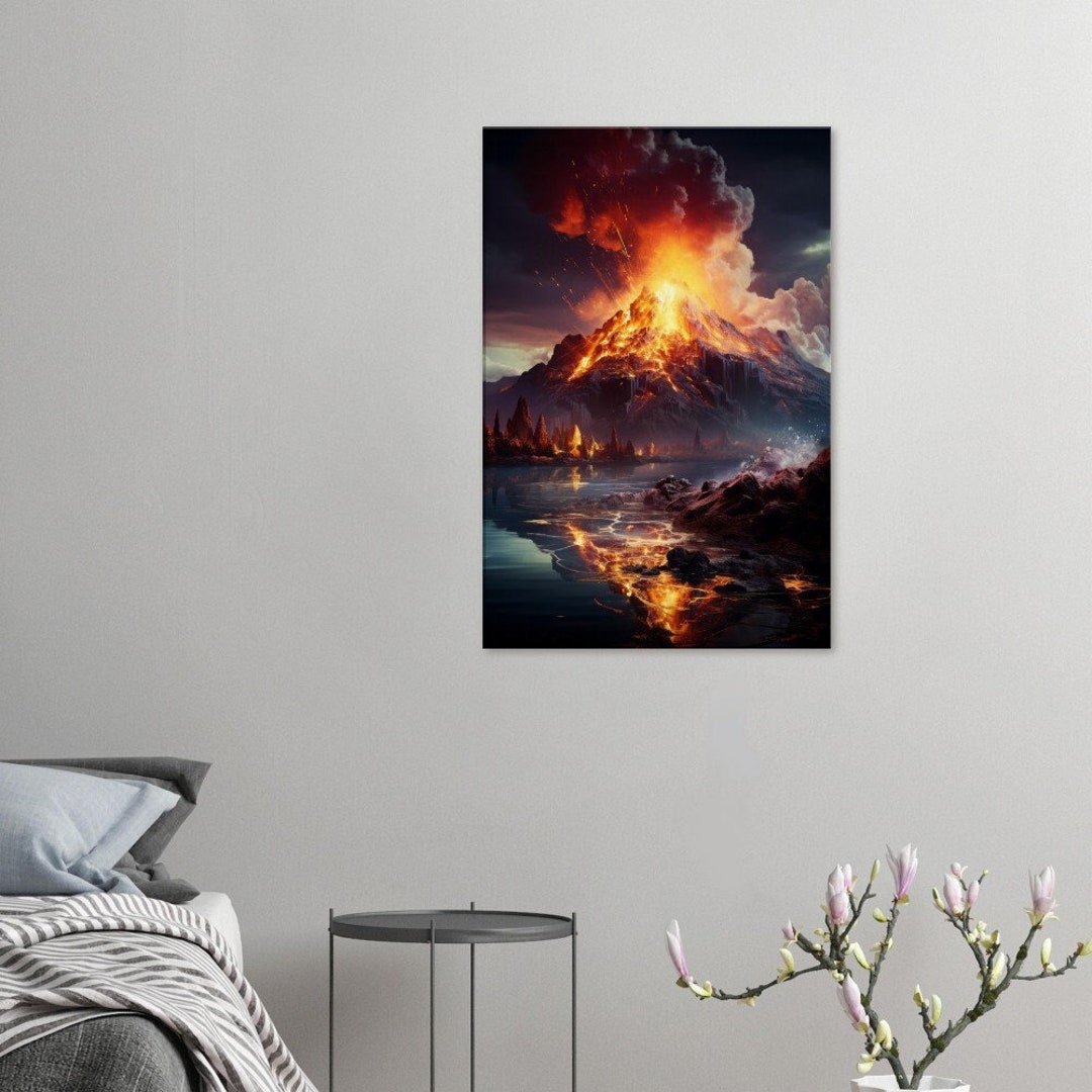 Volcano #06 : Print Available on Canvas, Poster or Framed Poster - Etsy