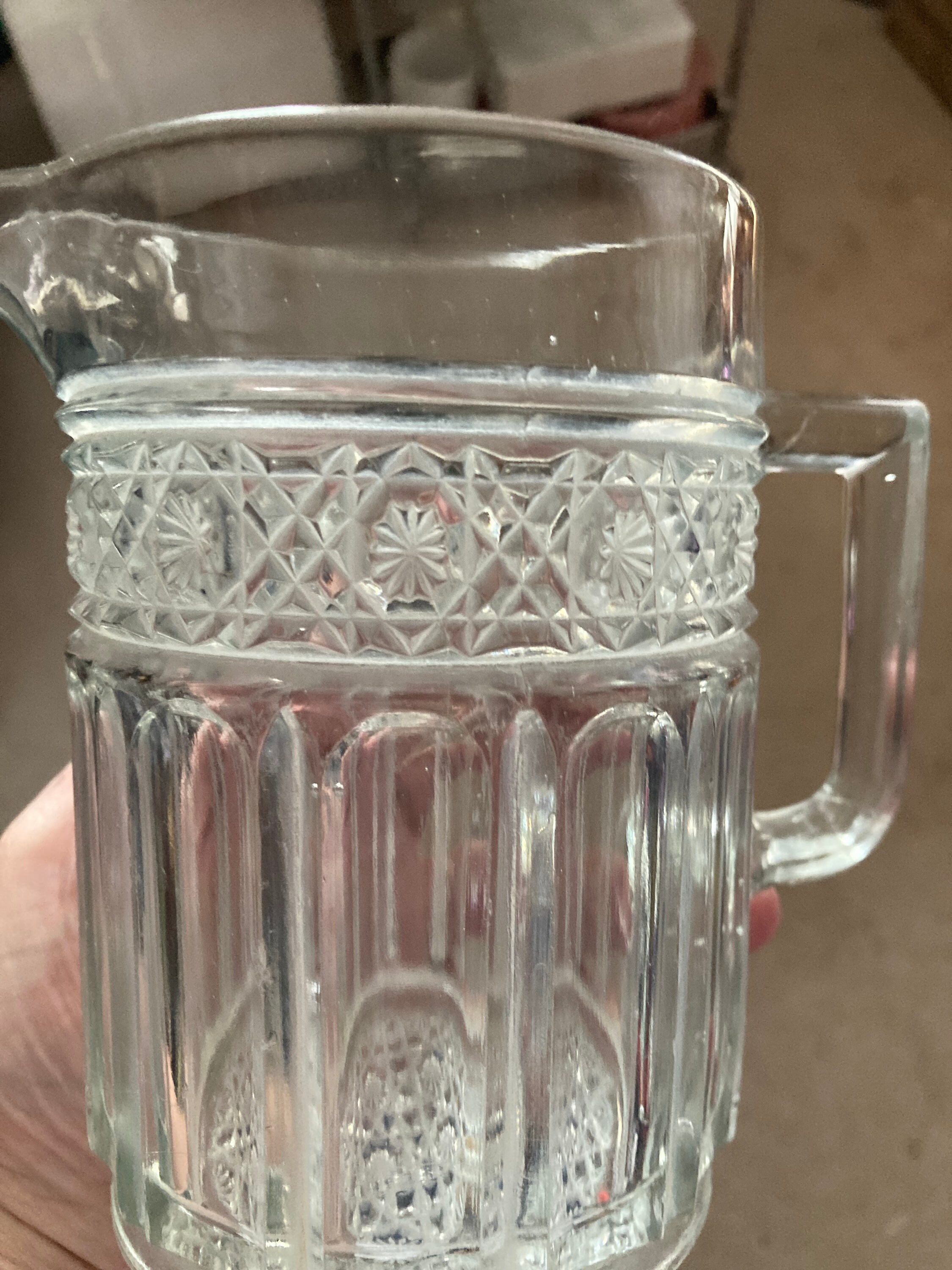 Antique Stunning Cut Glass Pitcher - Etsy