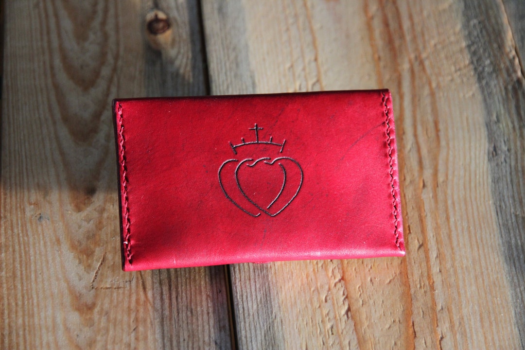 SSPX Emblem Leather Envelope Card Holder: Oxblood - Etsy