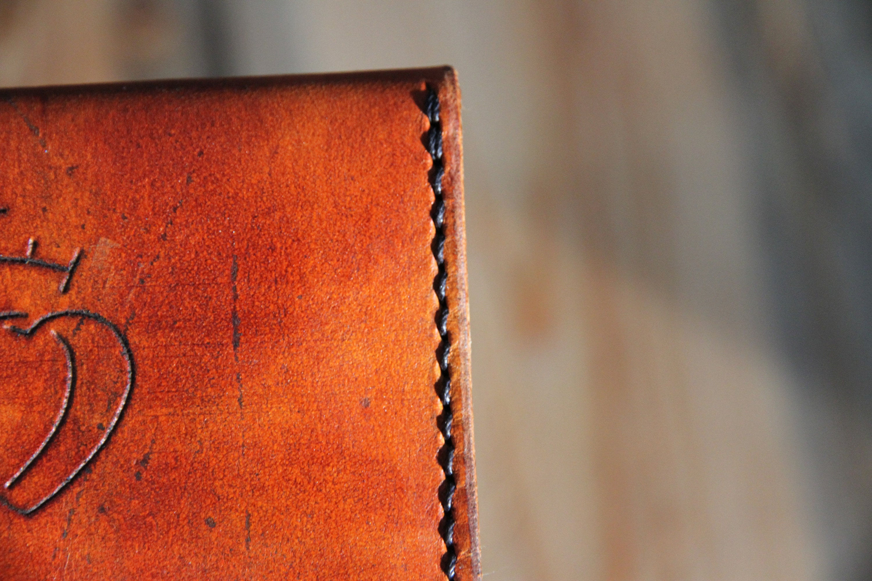 Agnus Dei Leather Envelope Card Holder: Traditional Brown - Etsy