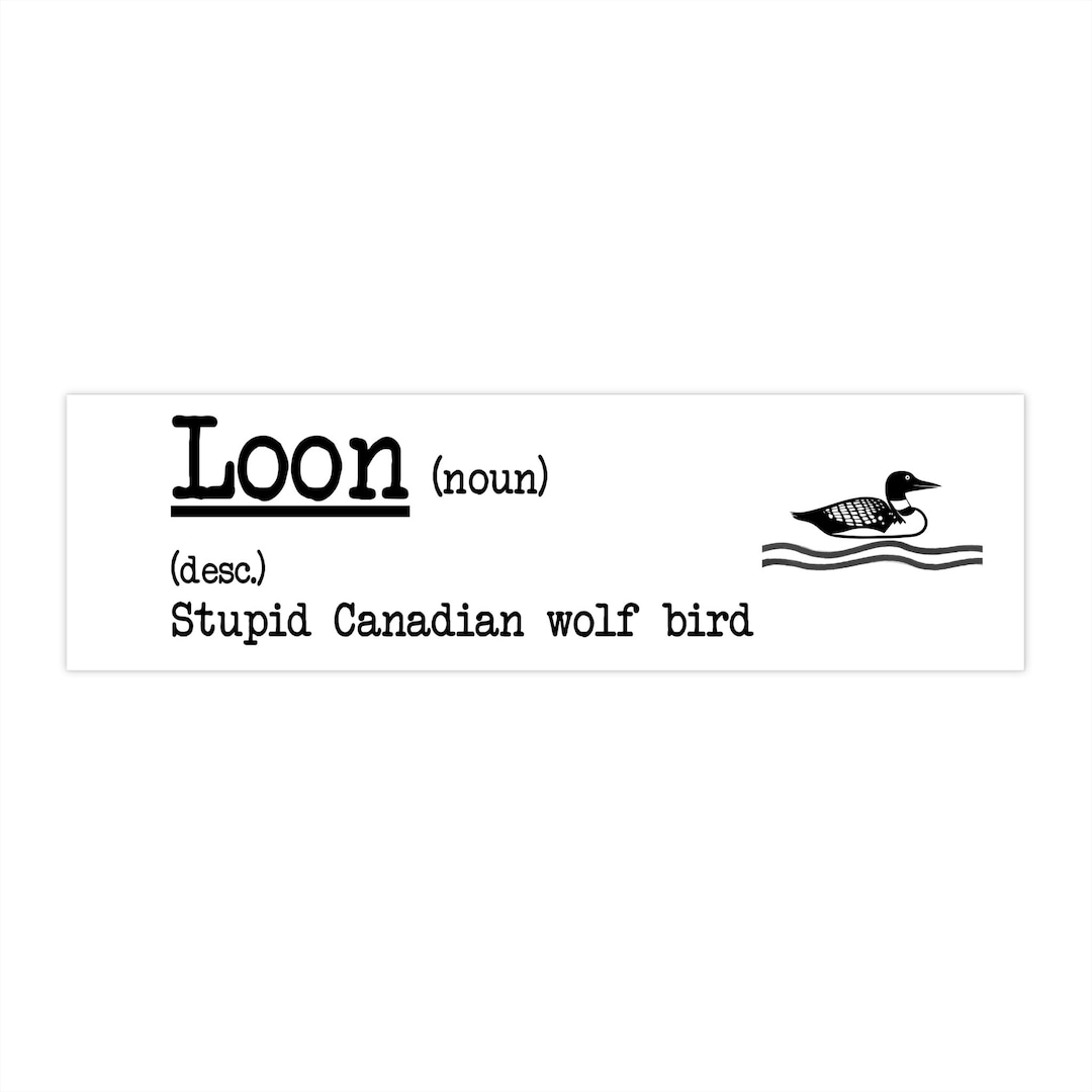 Loon Definition Bumper Sticker | Funny Cottage Lore Decal - Etsy