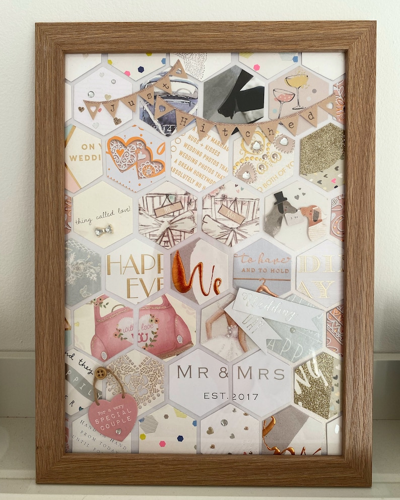 Personalised Card Keepsake Frame Wedding Card Anniversary Gift Birthday ...