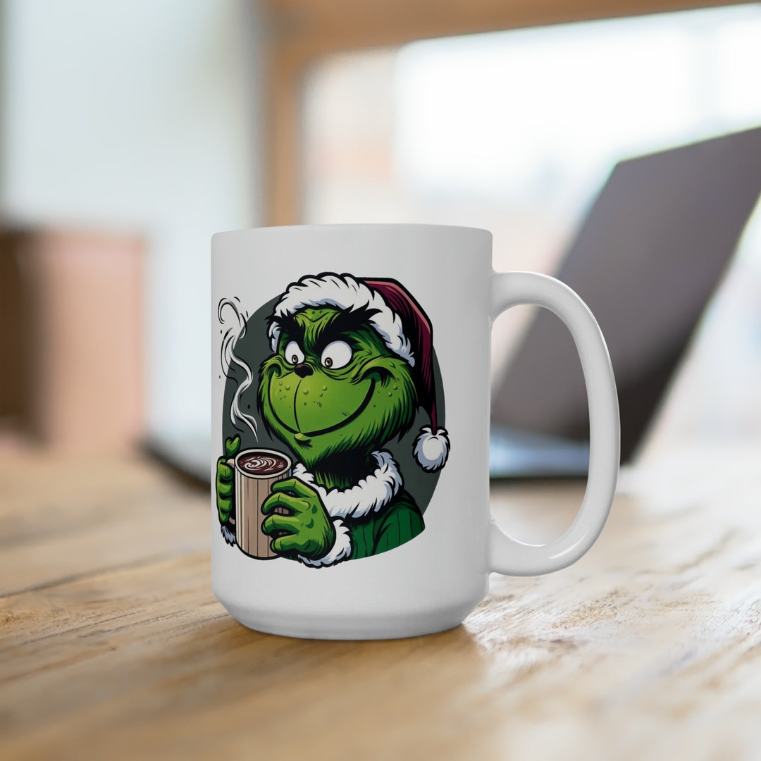 Christmas, Ceramic Mug, Grinchy Grinch 15oz - Etsy