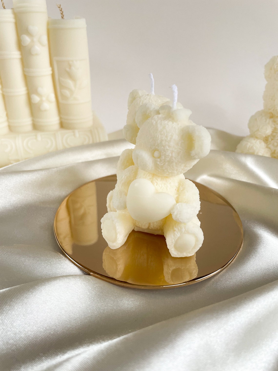 Teddy Bears Love Candle, Couple Bears Candle, Gift for Valentine’s Day ...