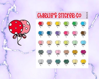 Planner Stickers Polka-dot Balloons - Etsy