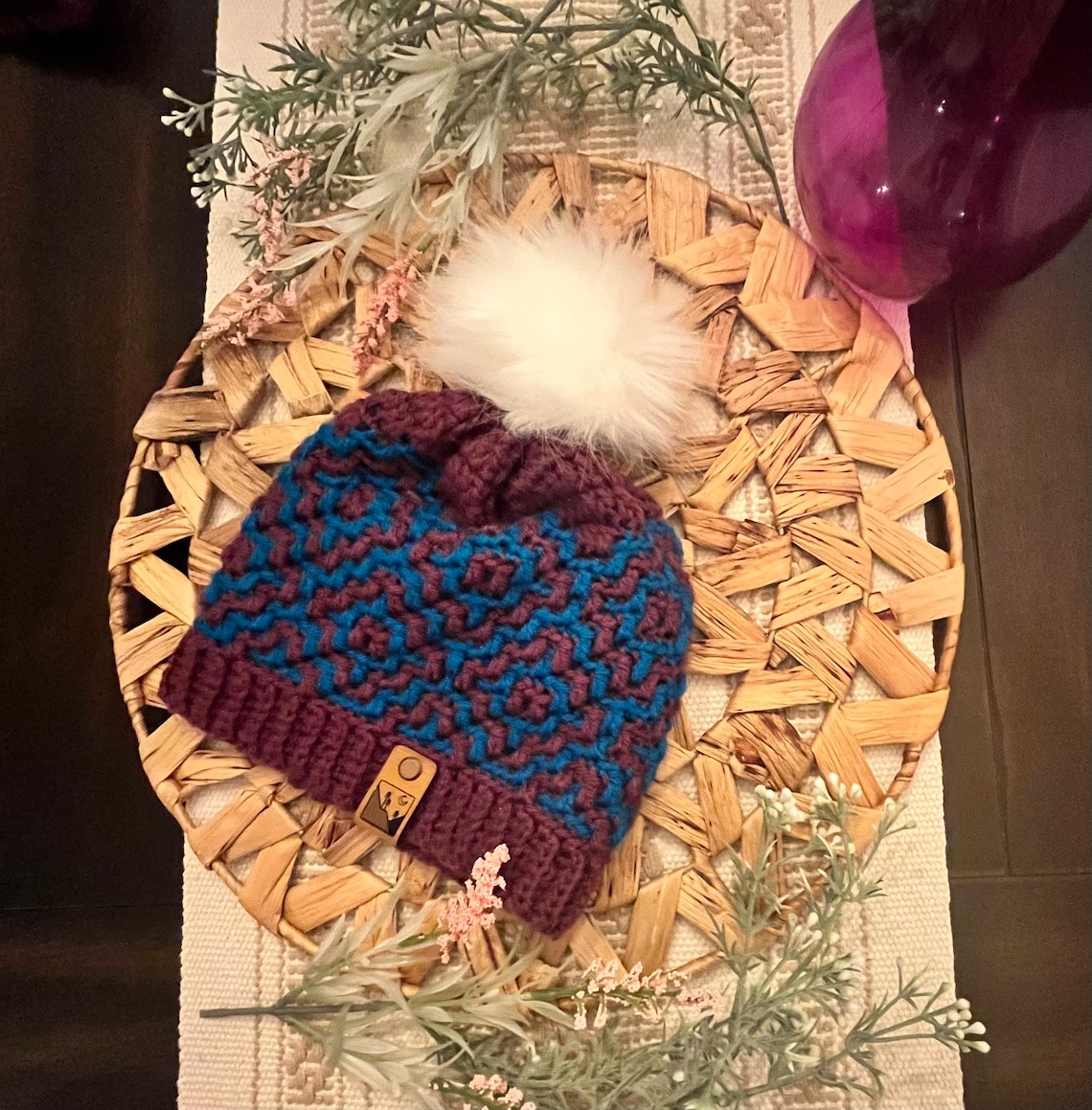 Handmade Mosaic Crochet Hat - Etsy