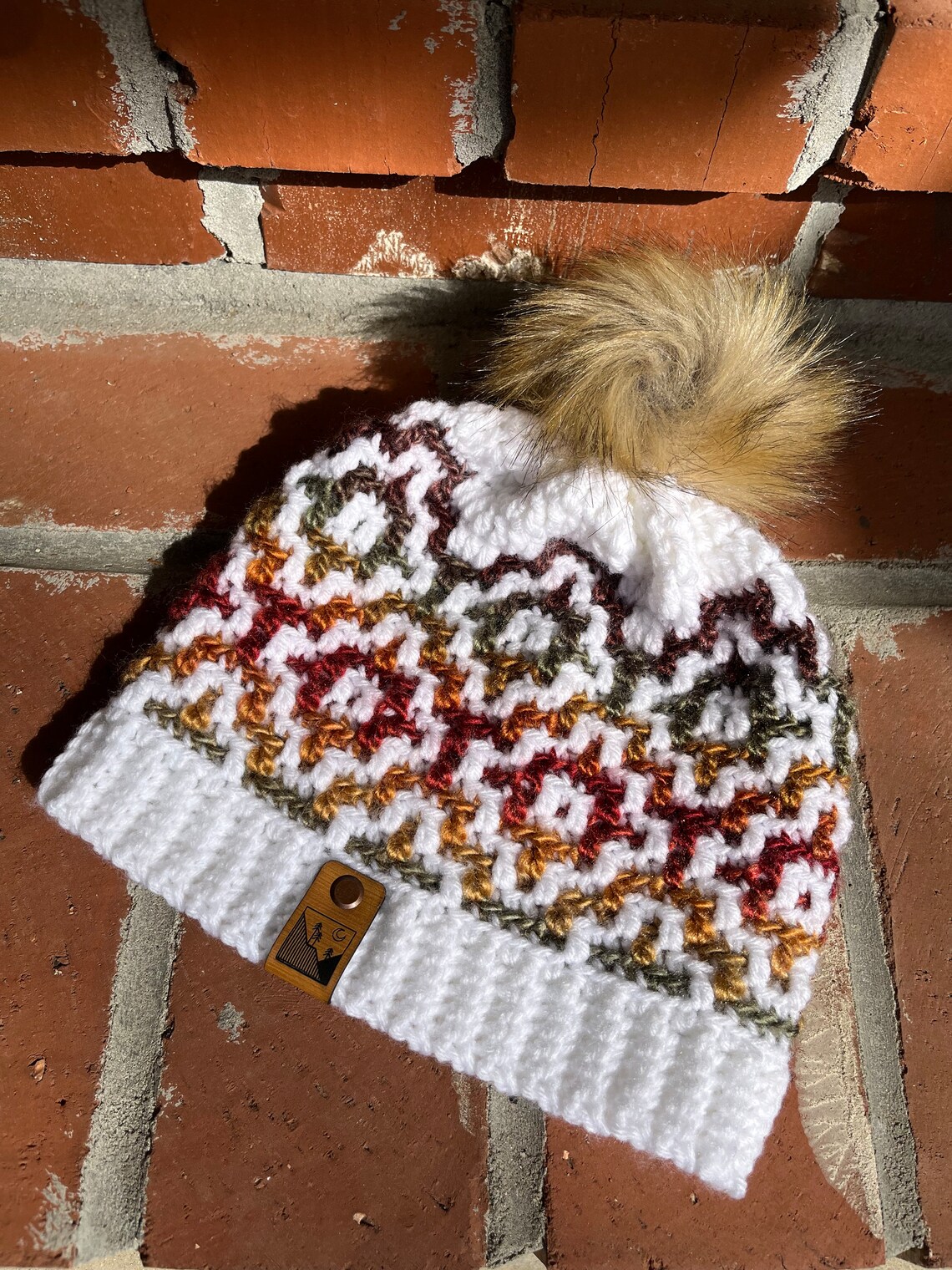 Handmade Mosaic Crochet Hat - Etsy