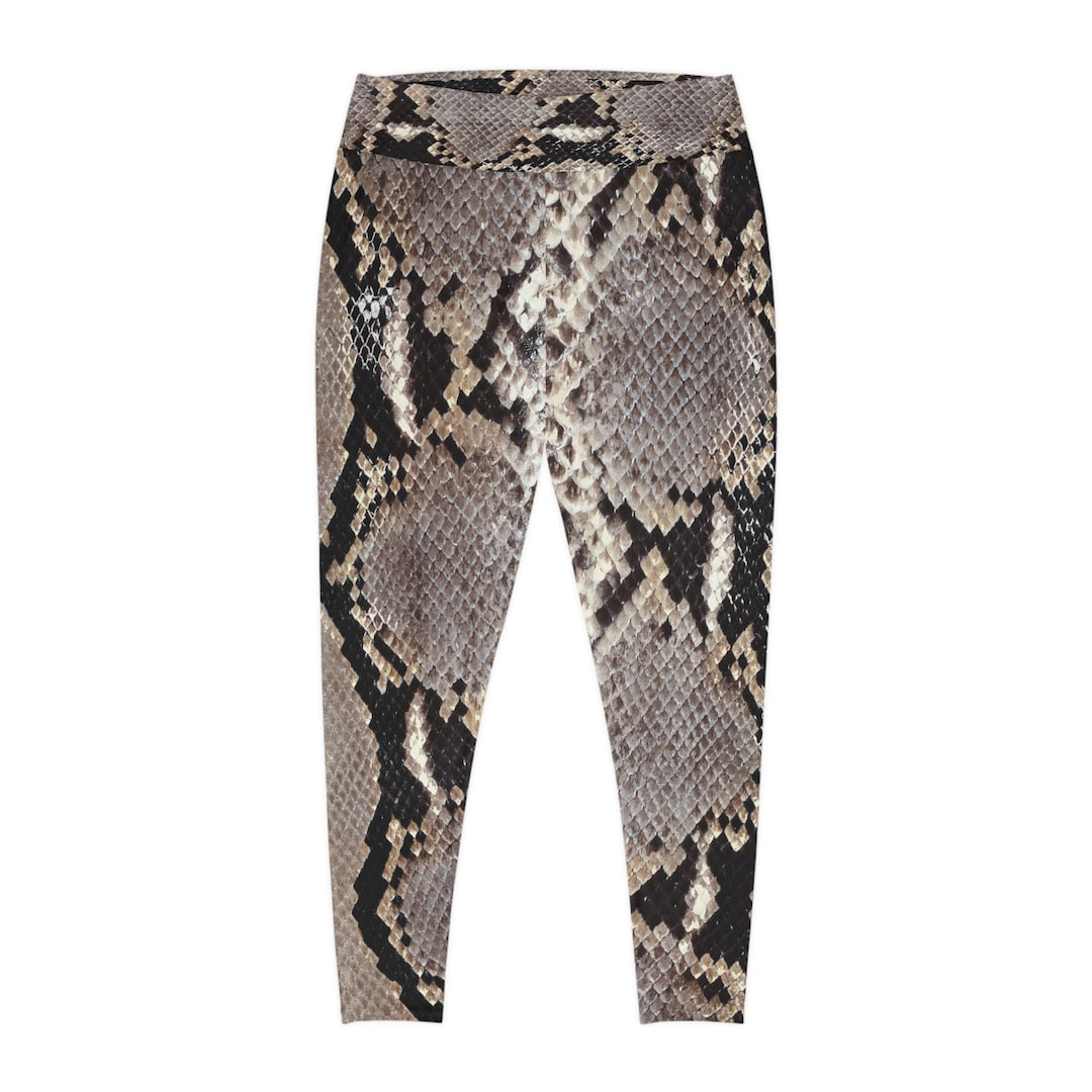 Plus Size Snakeskin Style Leggings - Etsy
