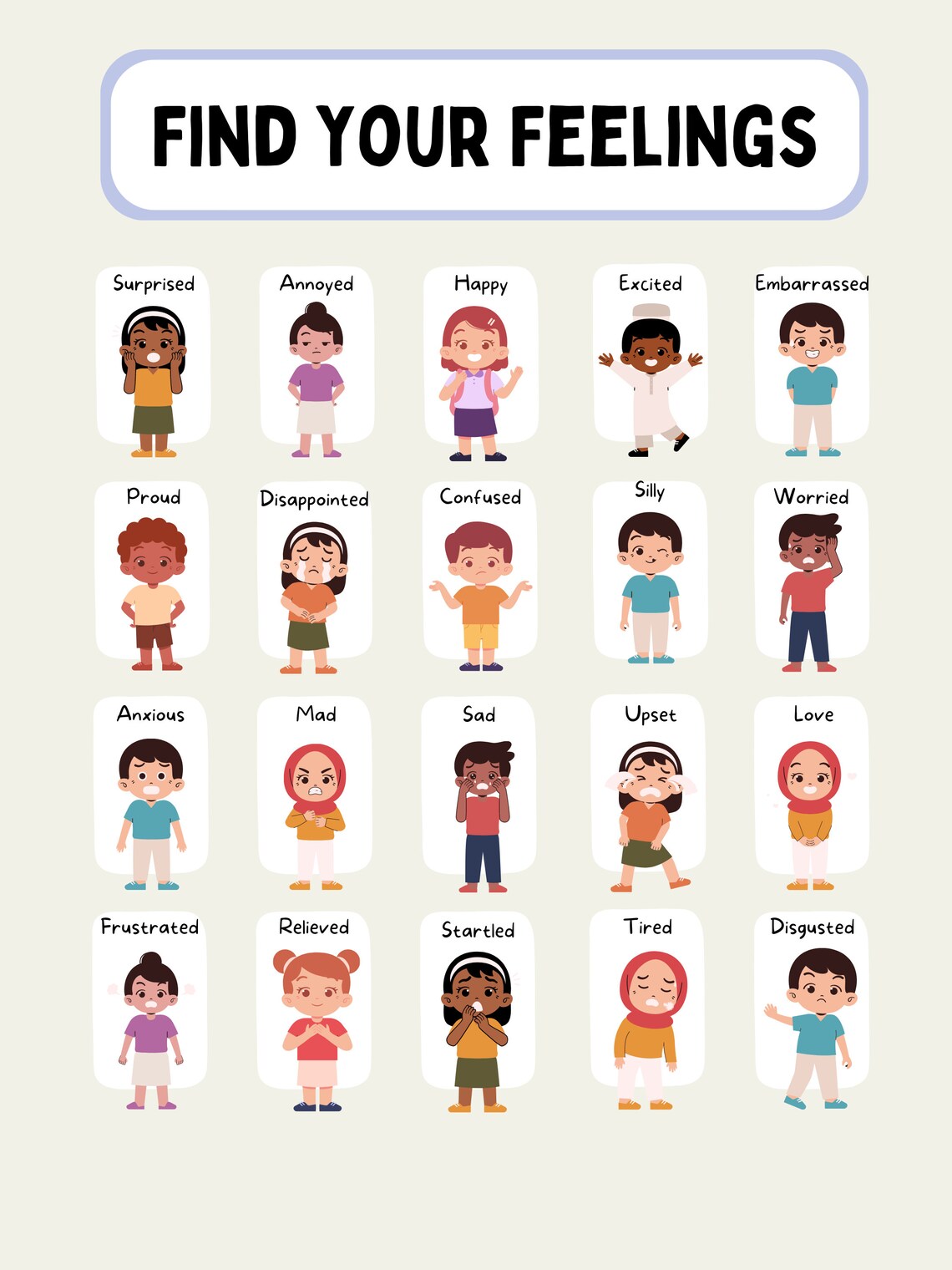 Feeling Poster, Calm Corner, Therapy Wall Art, Digital Download - Etsy