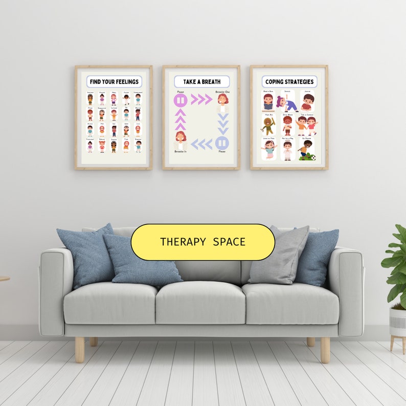 Calm Corner Poster Bundle, Emotions, Deep Breathing, Coping Strategies ...