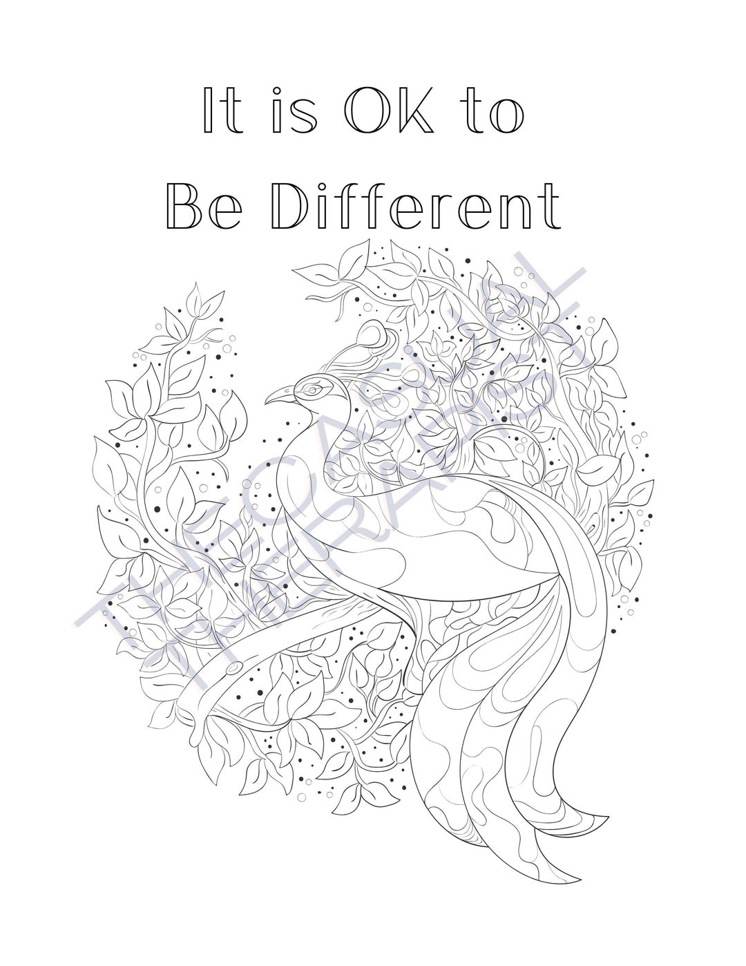 Be Different Coloring Page, Affirmation Coloring Page, Mindful Coloring ...