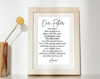 Our Father, Hail Mary, & Glory Be, Printable 3-prayer Pack, DIY ...
