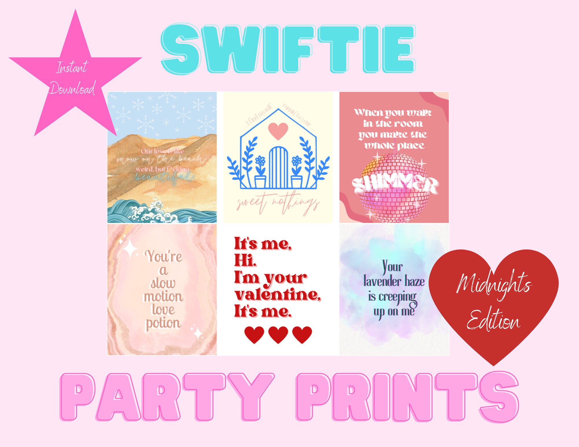 Printable Swiftie Cards / Prints / Affirmation Cards / Banners - Etsy