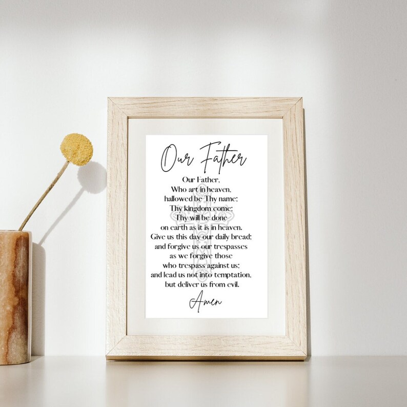 Our Father, Hail Mary, and Glory Be Prayers - Etsy