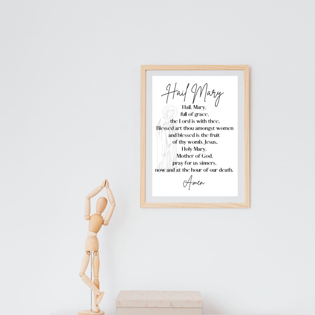 Our Father, Hail Mary, and Glory Be Prayers - Etsy