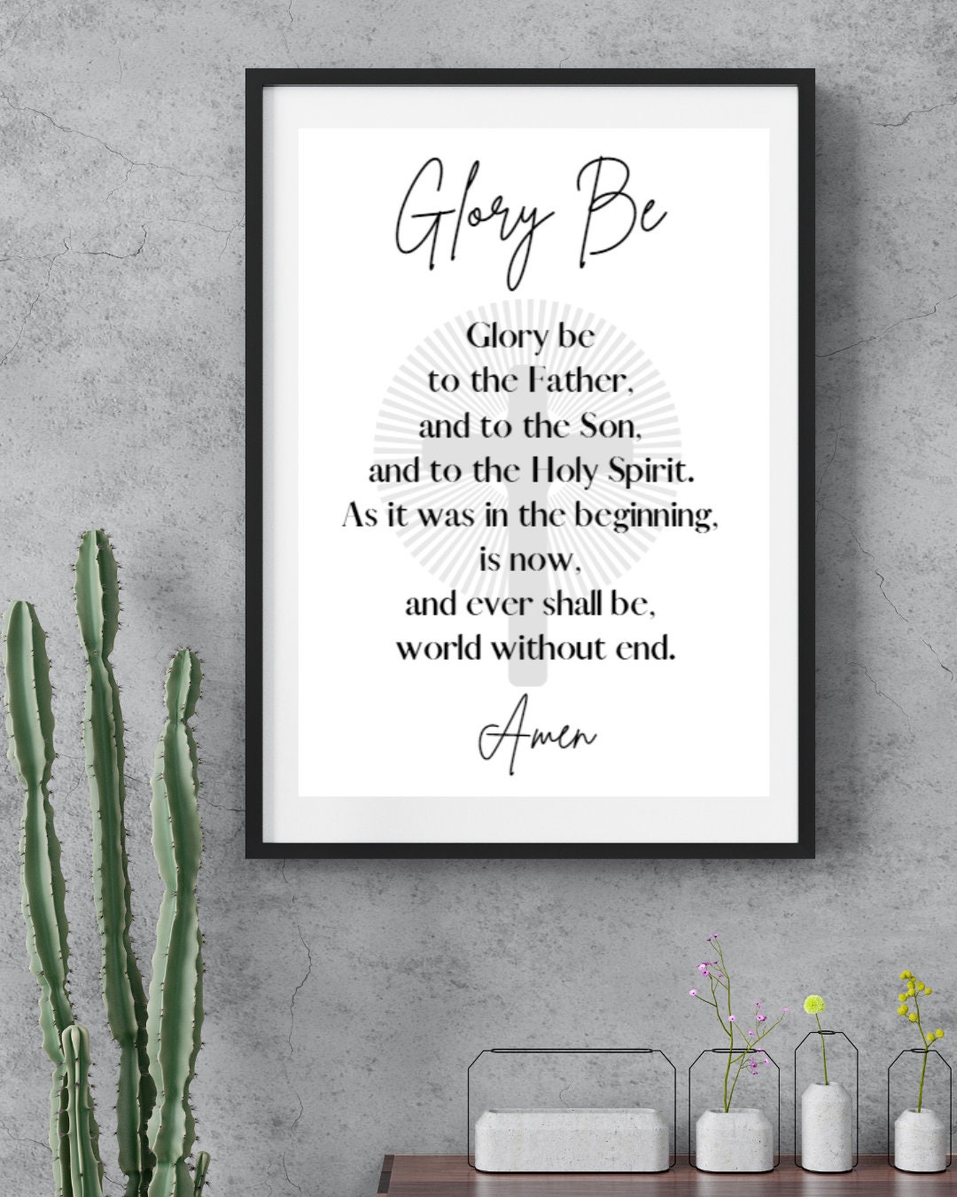 Our Father, Hail Mary, and Glory Be Prayers - Etsy