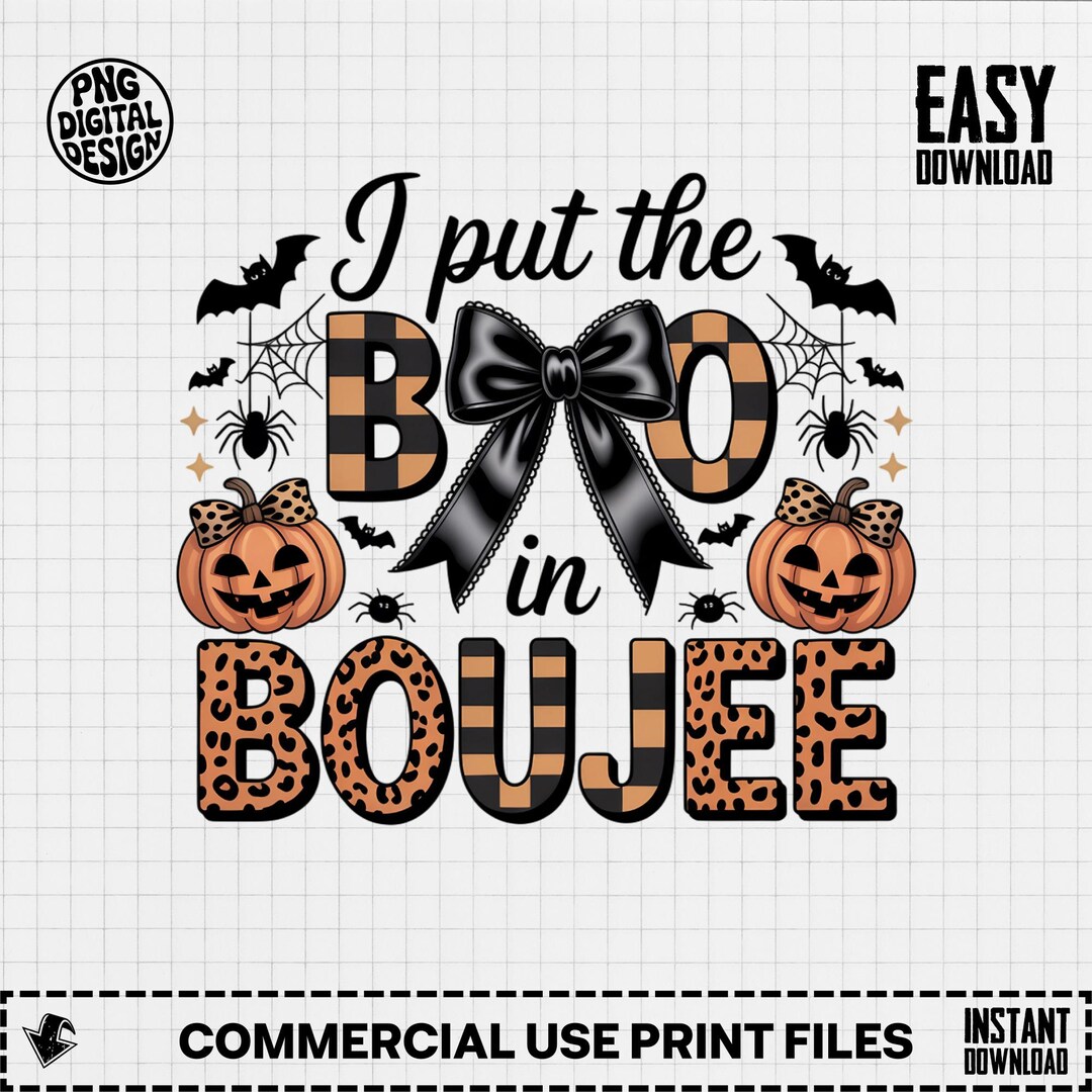 Funny Boojee Halloween PNG: Spooky Season Clipart (digital Download) - Etsy