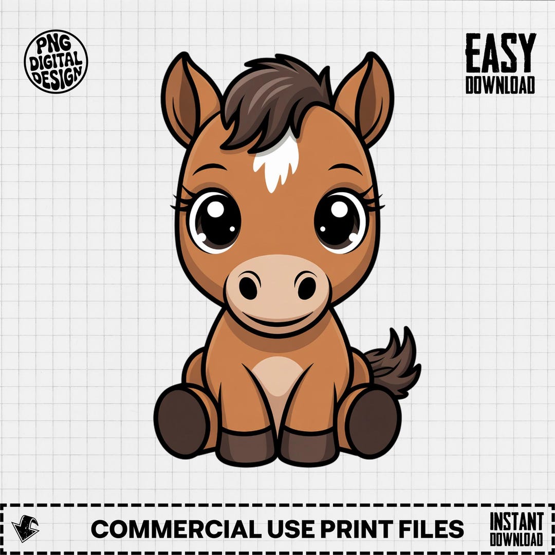Clipart cheval, mignon bébé animal Clipart, clipart chambre d'enfant ...