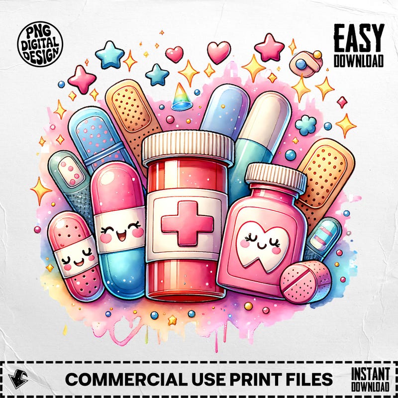 Pill Bottle Clipart - Etsy