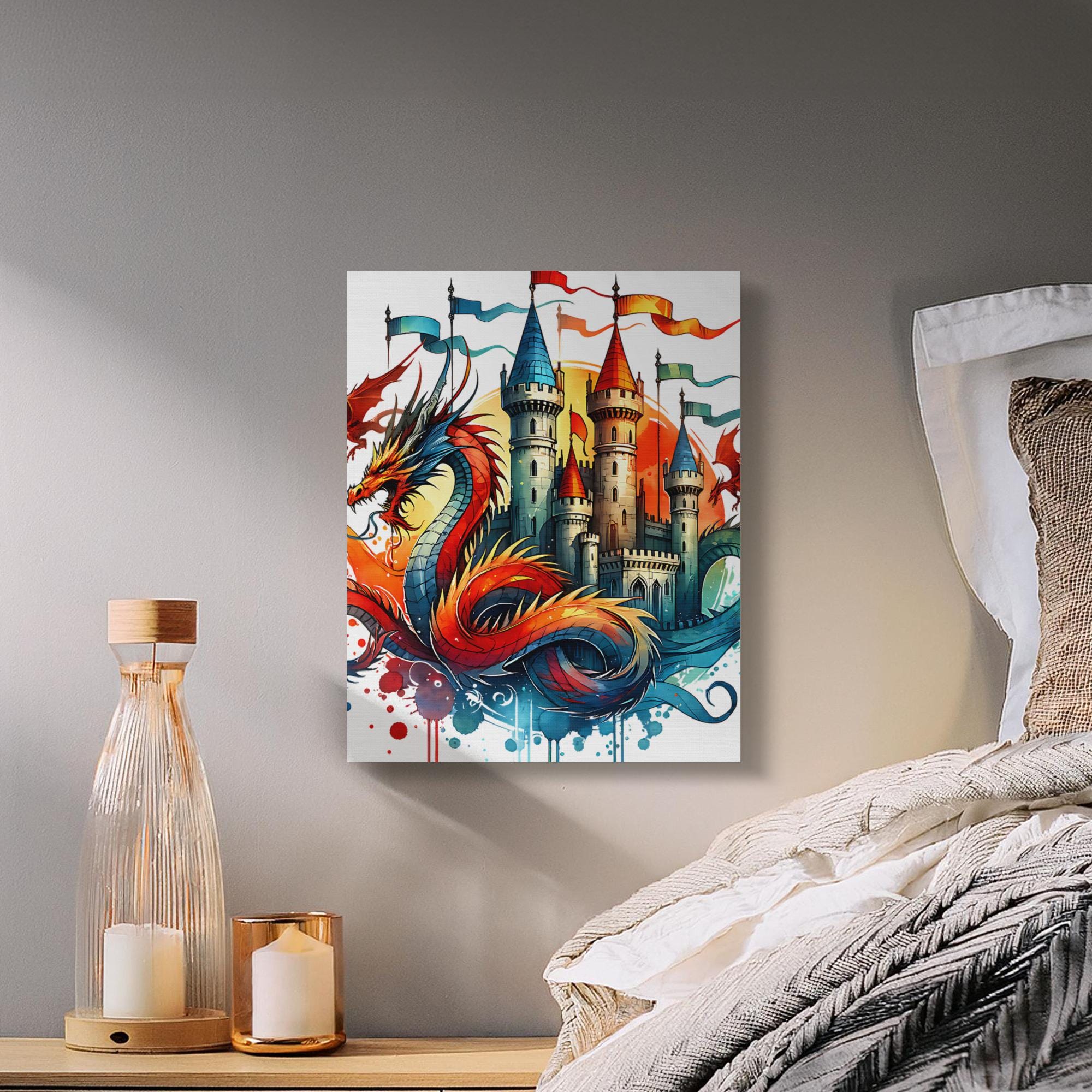 Medieval Castle Dragon Clipart PNG, Guardian Dragon Wrapping Around ...