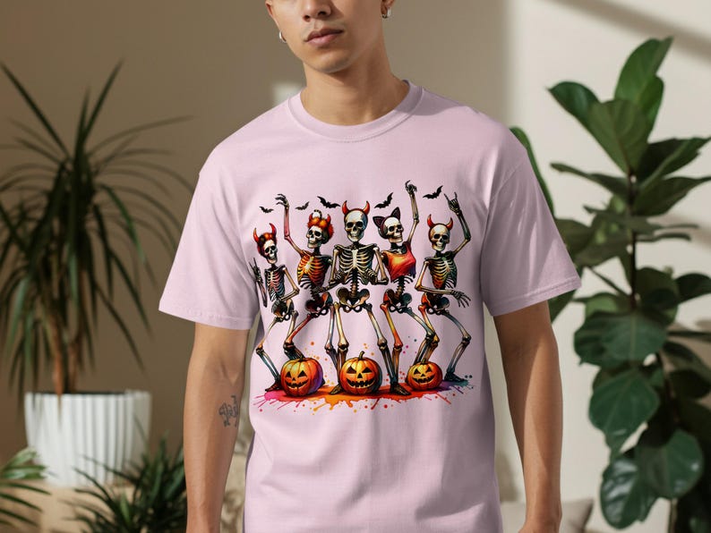 Skeleton Flash Mob Clipart PNG: Halloween Dance Design (commercial Use ...