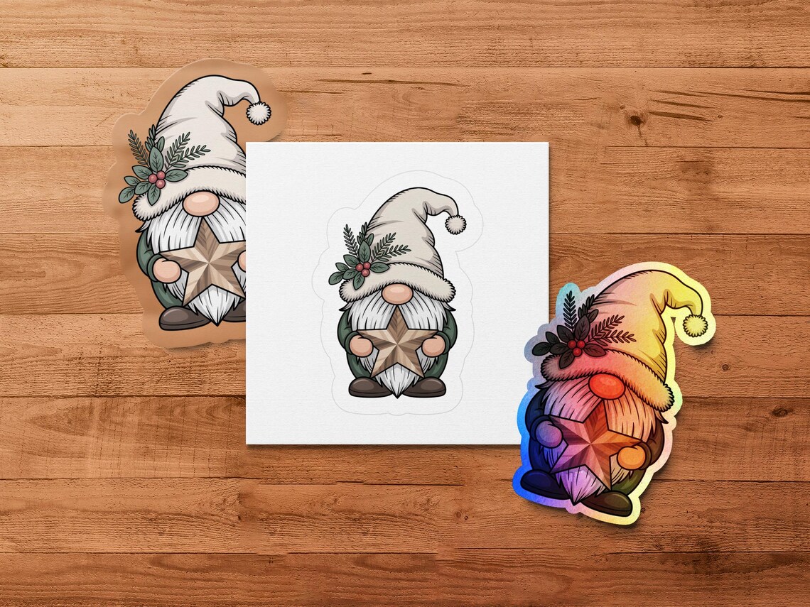 Christmas Star Gnome Clipart, Holiday PNG (digital Art) - Etsy