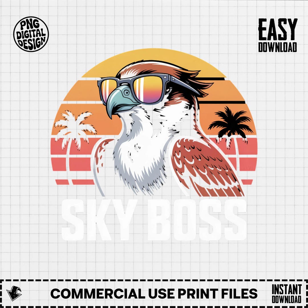 Hawk Clipart, Bird With Sunglasses, Tropical Sunset, Sky Boss, Summer ...