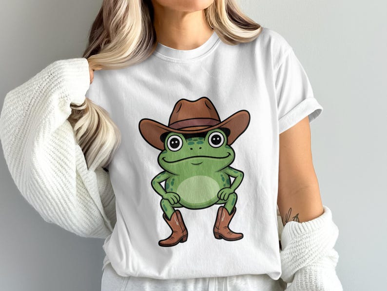 Cowboy Frog Clipart, Western Animal PNG (digital Download) - Etsy