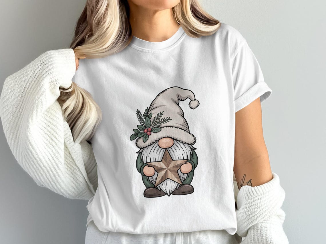 Christmas Star Gnome Clipart, Holiday PNG (digital Art) - Etsy
