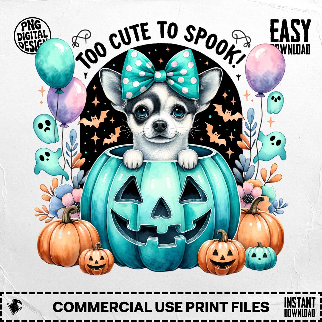 Cute Dog Halloween, Digital Art, Spooky Season, Halloween Digital ...