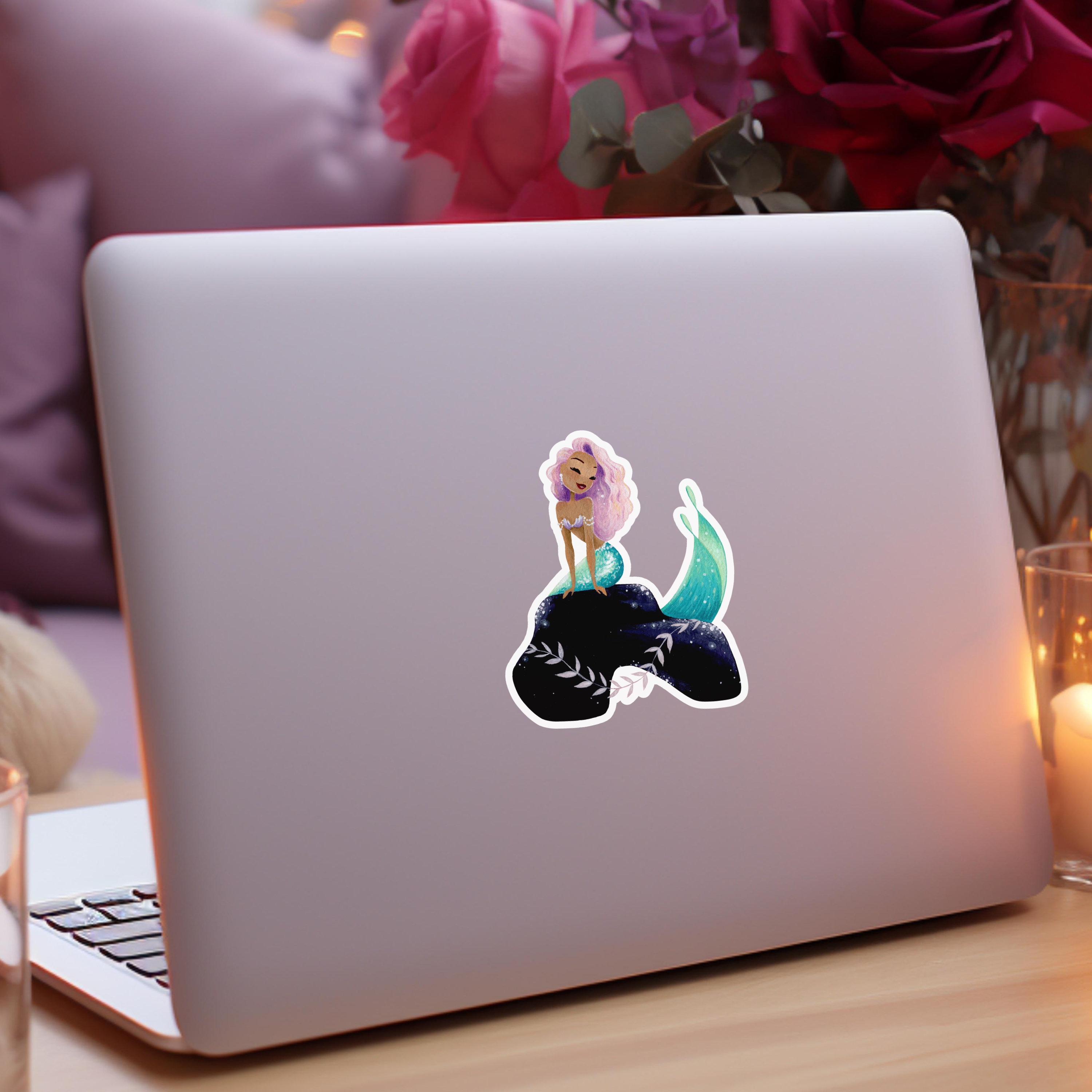 Mermaid Sticker, Little Mermaid Sticker, Black Mermaid Sticker, Laptop ...