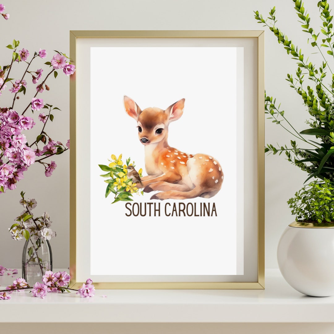 South Carolina Poster, South Carolina Art, South Carolina Gift, State ...