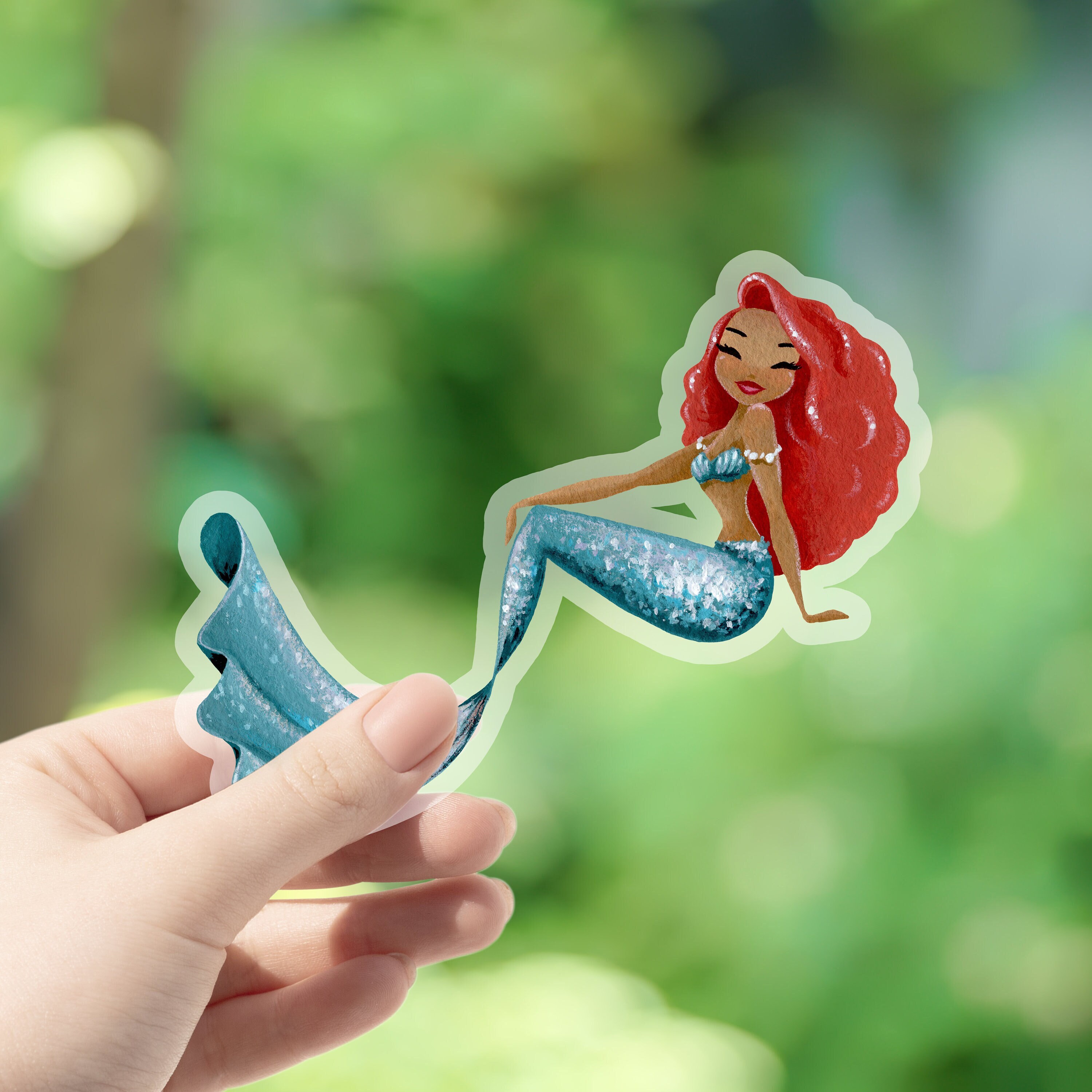 Mermaid Sticker, Little Mermaid Sticker, Black Mermaid Sticker, Laptop ...