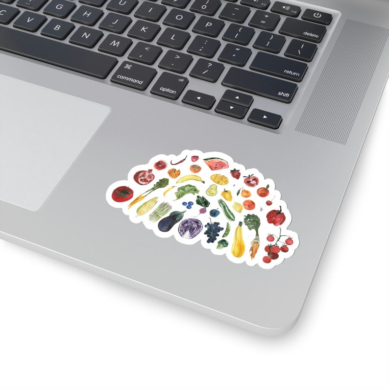 Fruit and Vegetable Sticker, Rainbow Sticker, Vegan Sticker, Gardener ...