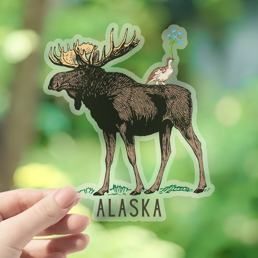 Alaska Sticker, Alaska Gift, Alaska Nature, Laptop Sticker, Vinyl ...