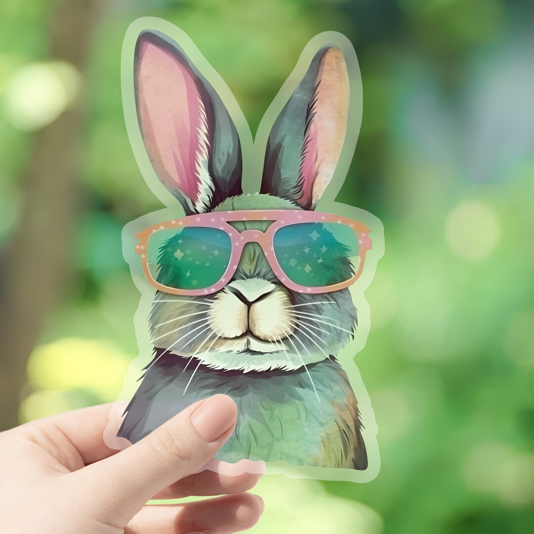 Bunny Gifts, Rabbit Gifts, Bunny Sticker, Rabbit Sticker, Gift for ...