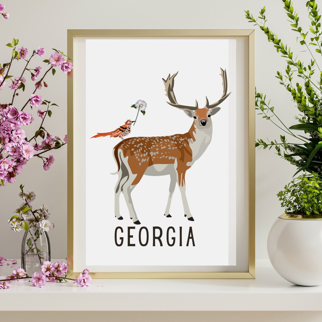 Georgia Poster, Georgia Art, Georgia Gift, State Poster, Travel Poster ...