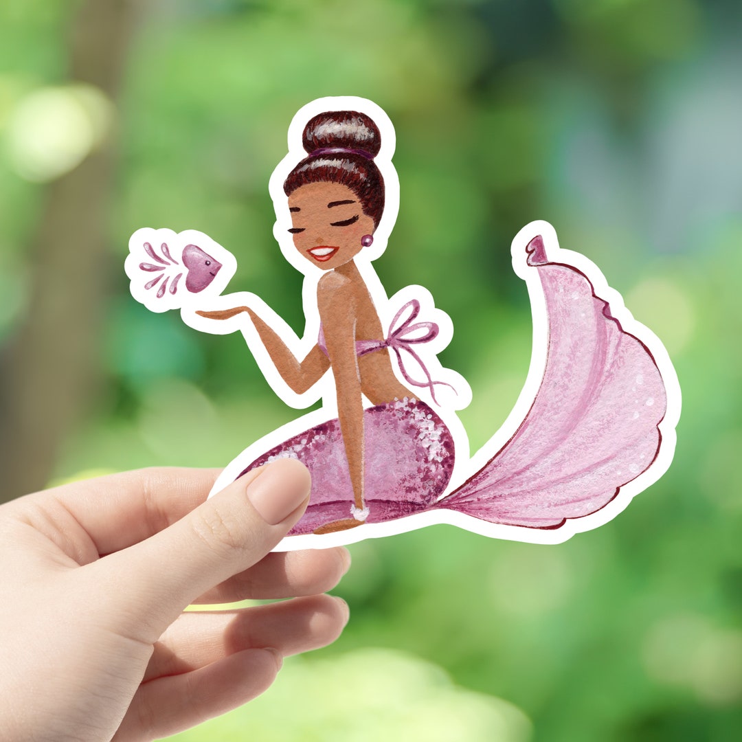 Mermaid Sticker, Ocean Sticker, Beach Sticker, Summer Sticker, Phone ...