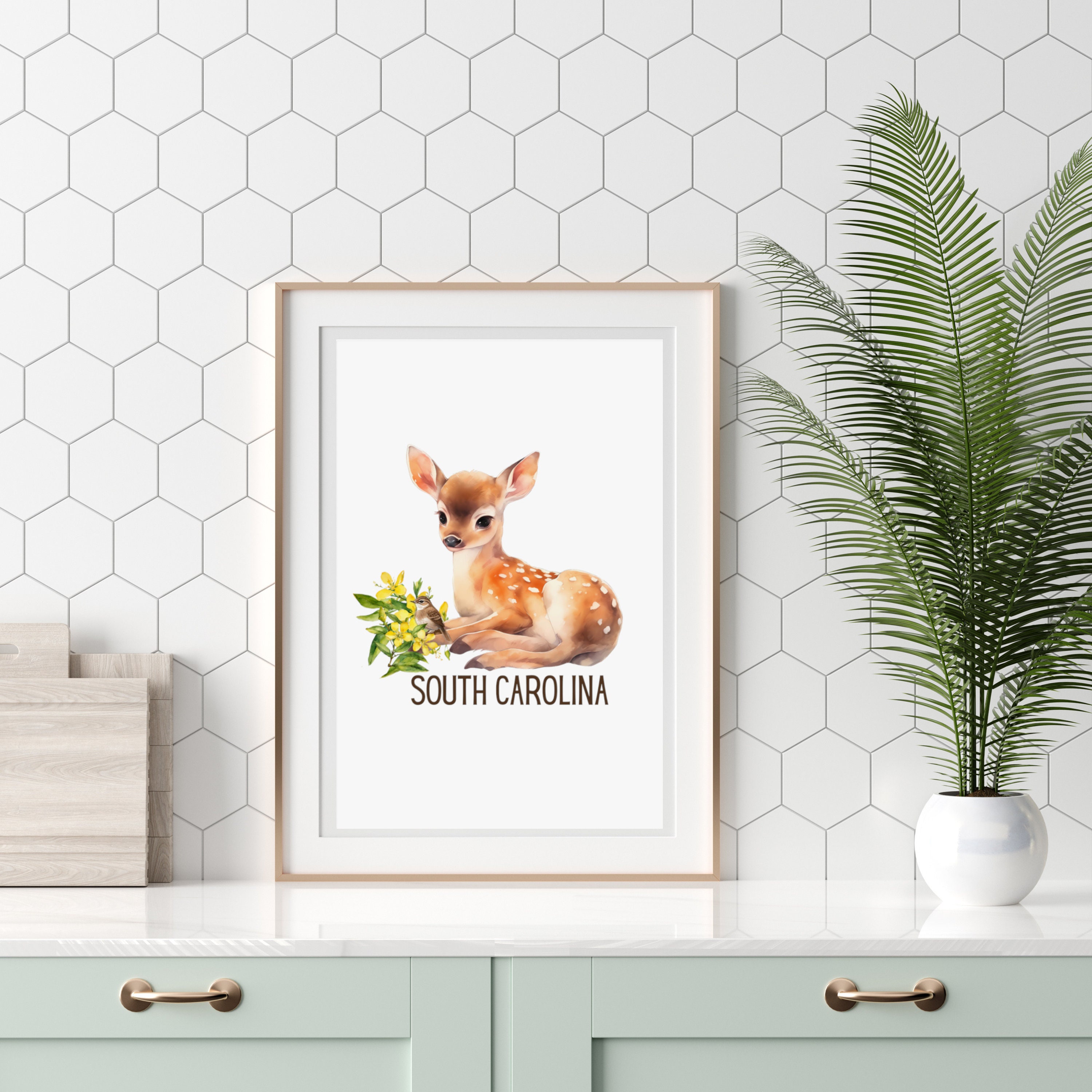 South Carolina Poster, South Carolina Art, South Carolina Gift, State ...