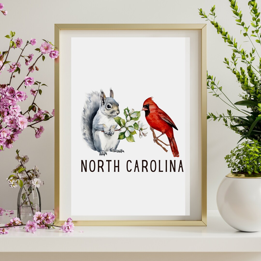North Carolina Poster, North Carolina Art, North Carolina Gift, State ...