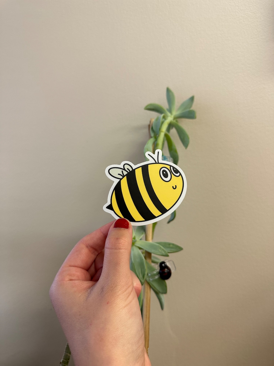 Cute Bee Sticker - Smiley Bee - Water Bottle Sticker - Laptop Sticker ...
