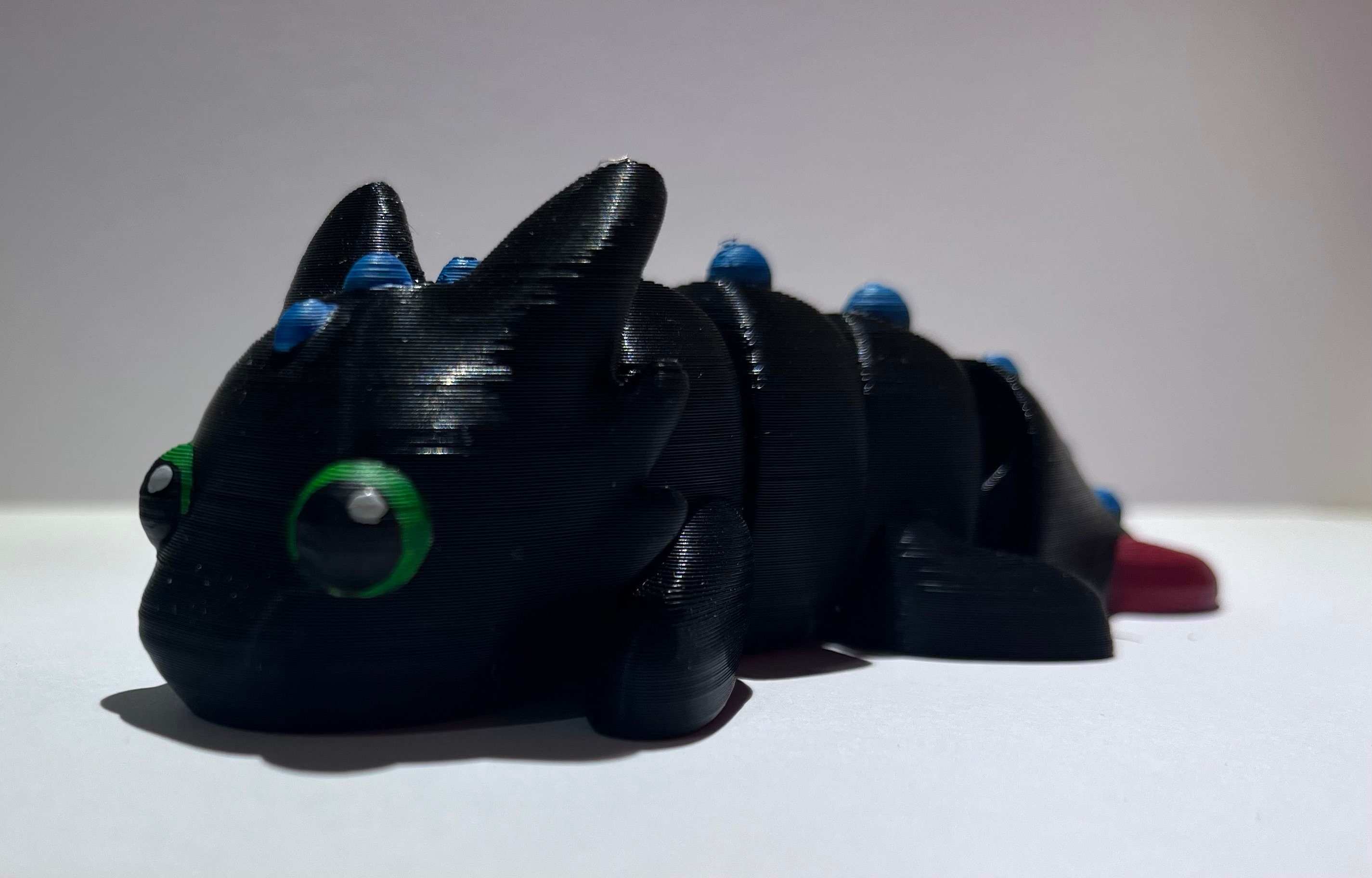 Toothless Dragon Articulated 3D Print. Hand Painted. - Etsy UK