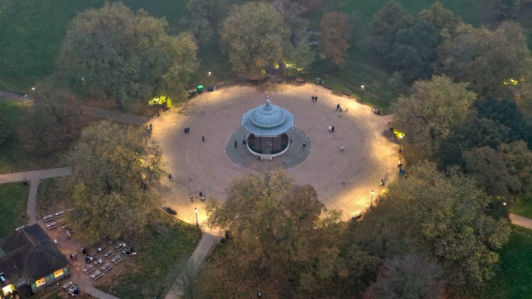 Aerial View of Bandstand Printable Wall Art, Aerial Photography - Etsy