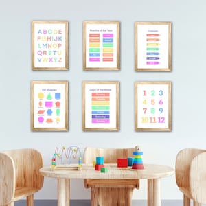 Alphabet / Numbers / Colours / 2D Shapes / Days of the Week / Months ...