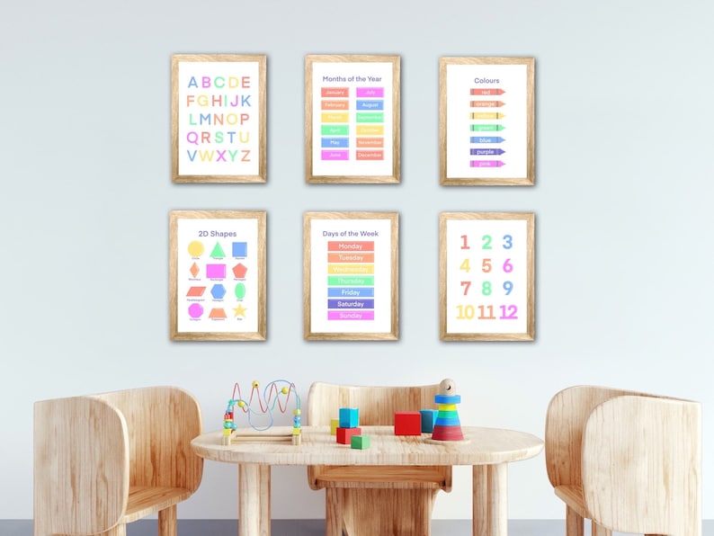 Alphabet / Numbers / Colours / 2D Shapes / Days of the Week / Months ...